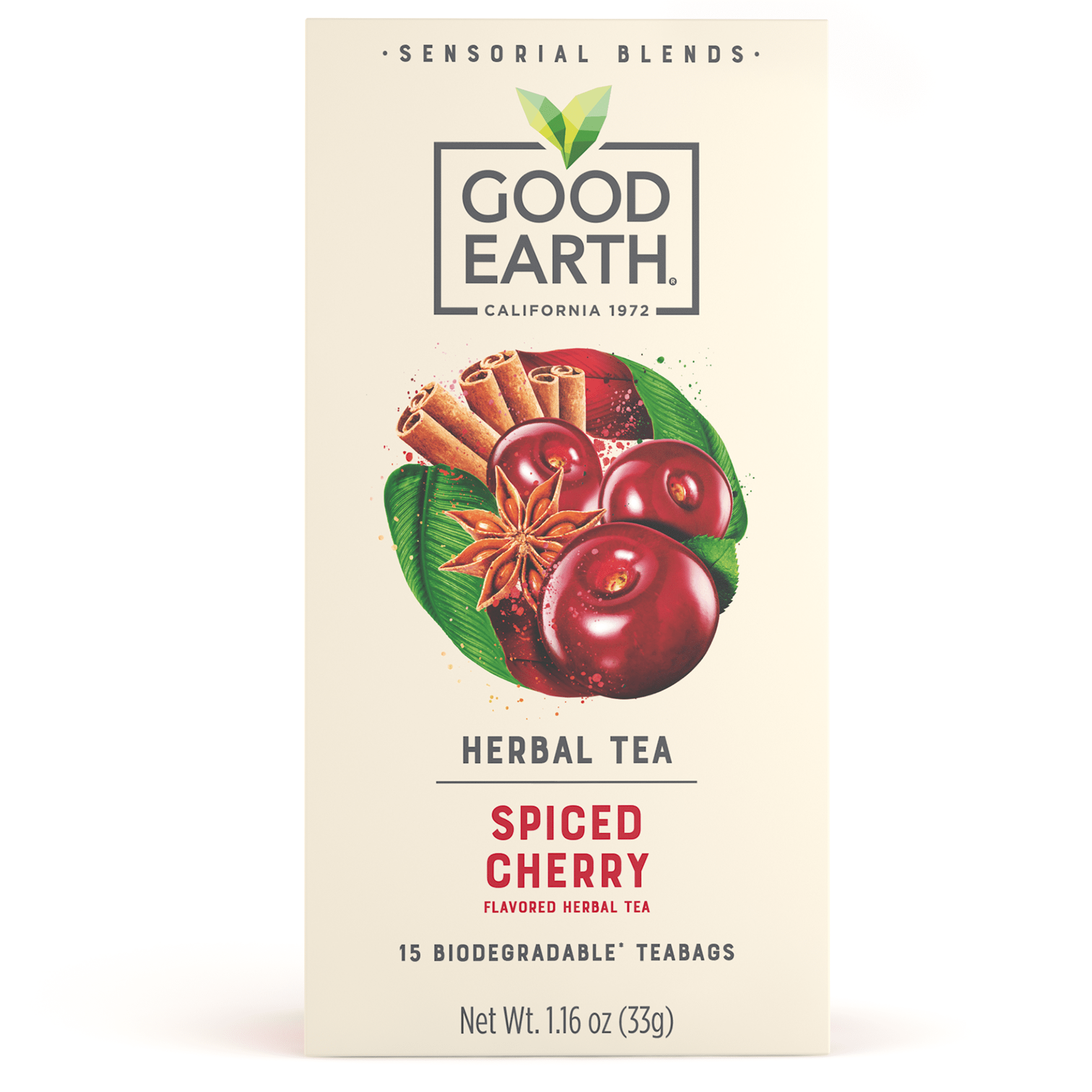 Good Earth Sensorial Blends Spiced Cherry Tea, 15 Count Tea Bags ...