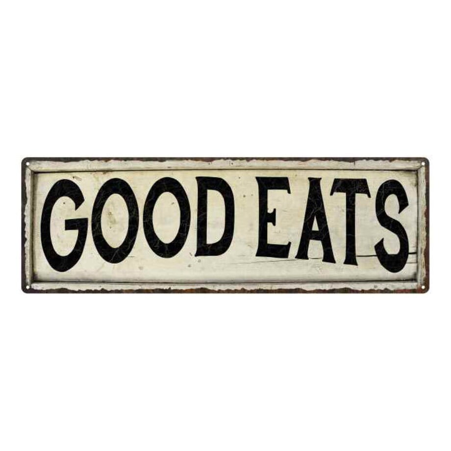 Good Eats Kitchen Sign, Vintage Looking Farmhouse Chic Wall Decor ...