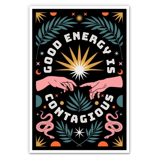 Good Energy Is Contagious Boho - 8" Vinyl Sticker - For Car Laptop I ...