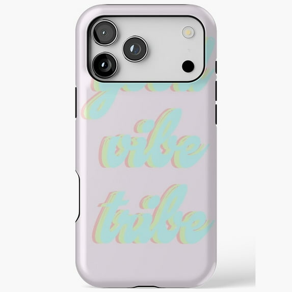 Good Energy Tribe Text Typography iPhone Case 17 11 12 13 14 15 16 Pro ...