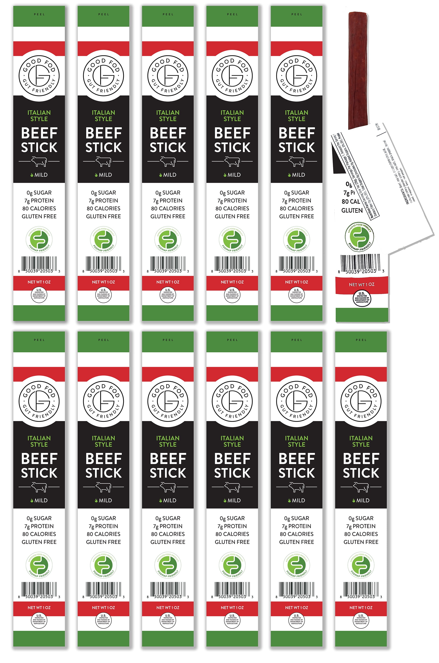 Good Fod Foods Italian Style Meat Sticks – Low-FODMAP Snacks for a ...