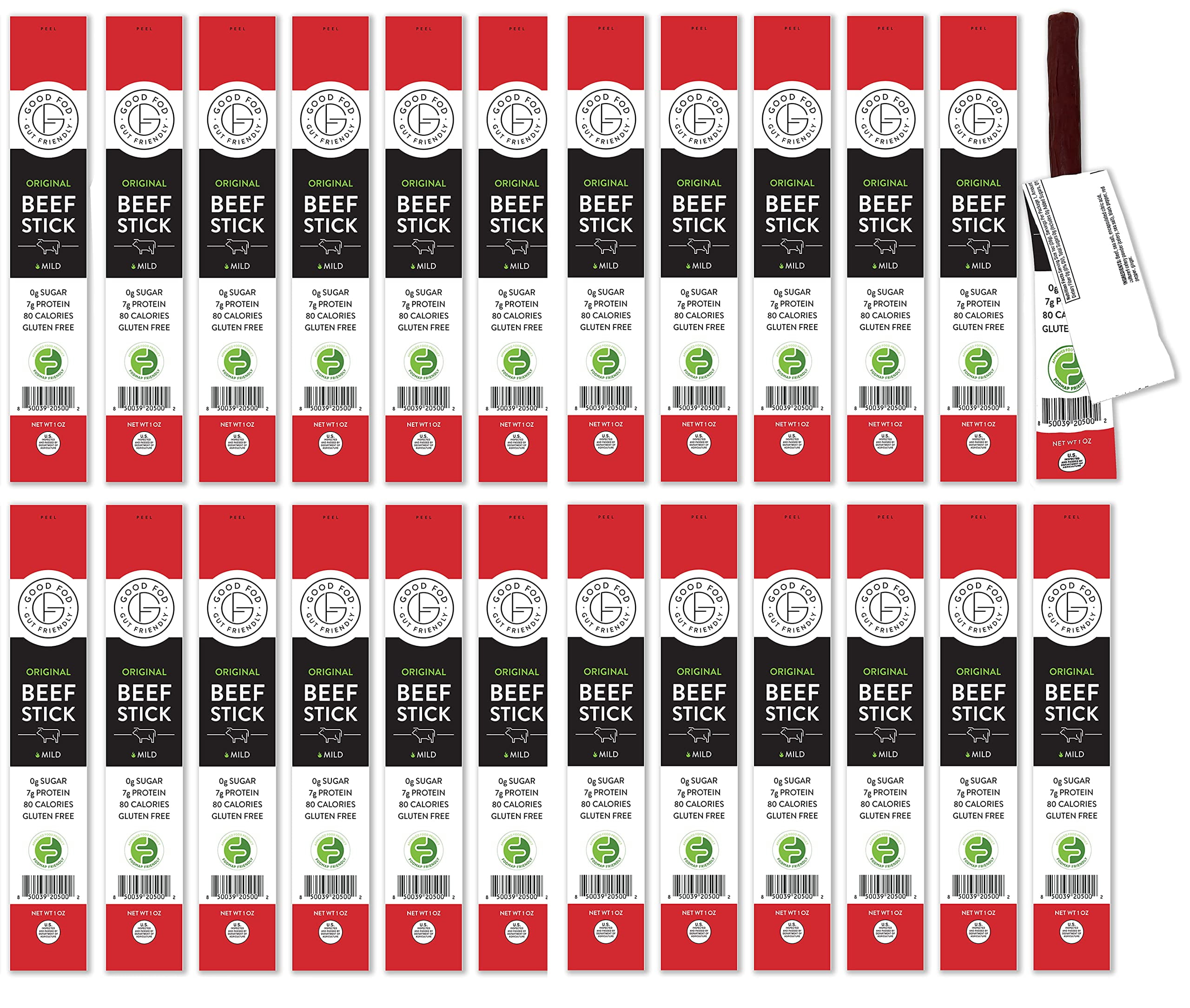 Good Fod Foods Original RE32Meat Sticks Low FODMAP Snacks for a Healthy ...