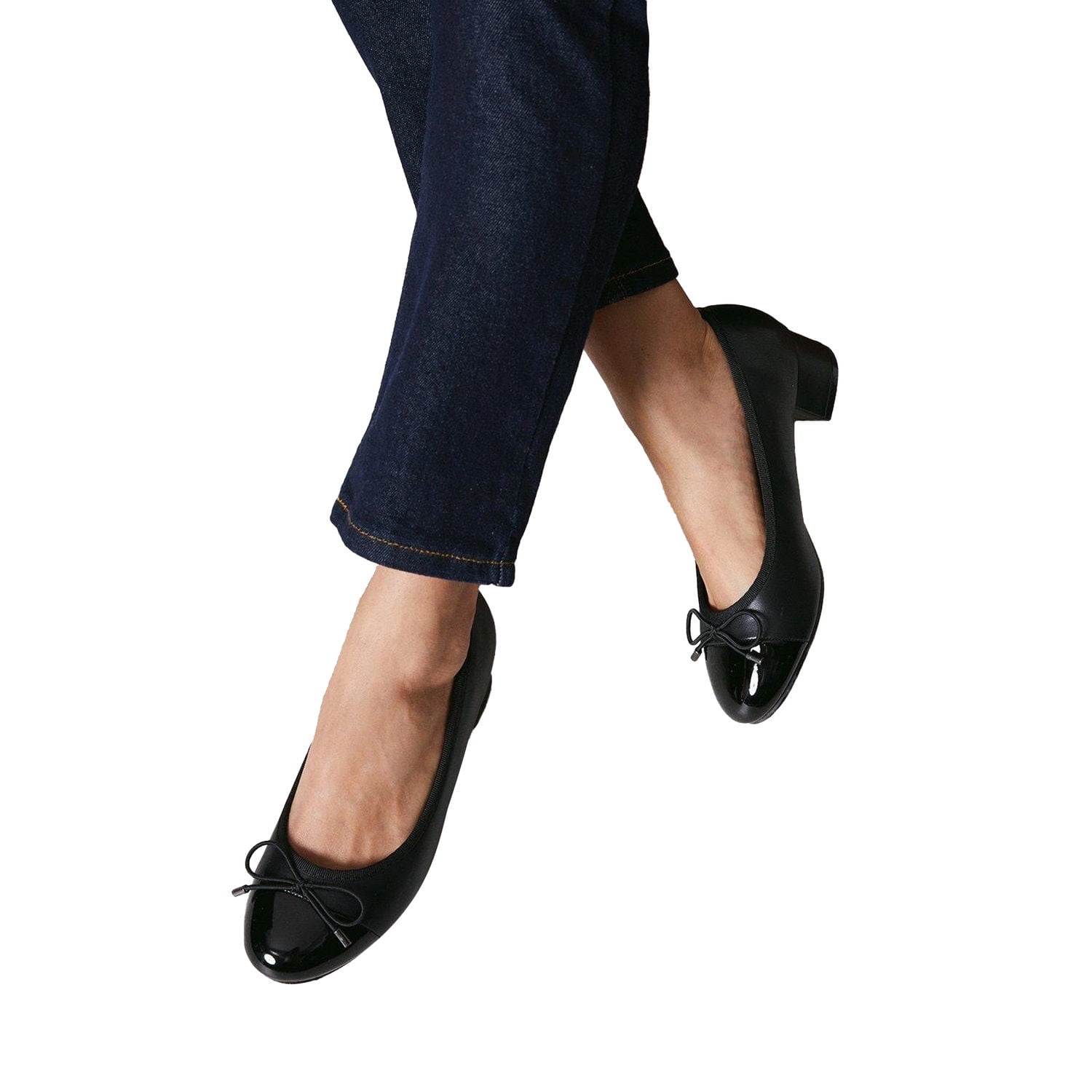 Good For The Sole Womens Talia Block Heel Ballerina Flats - Walmart.com