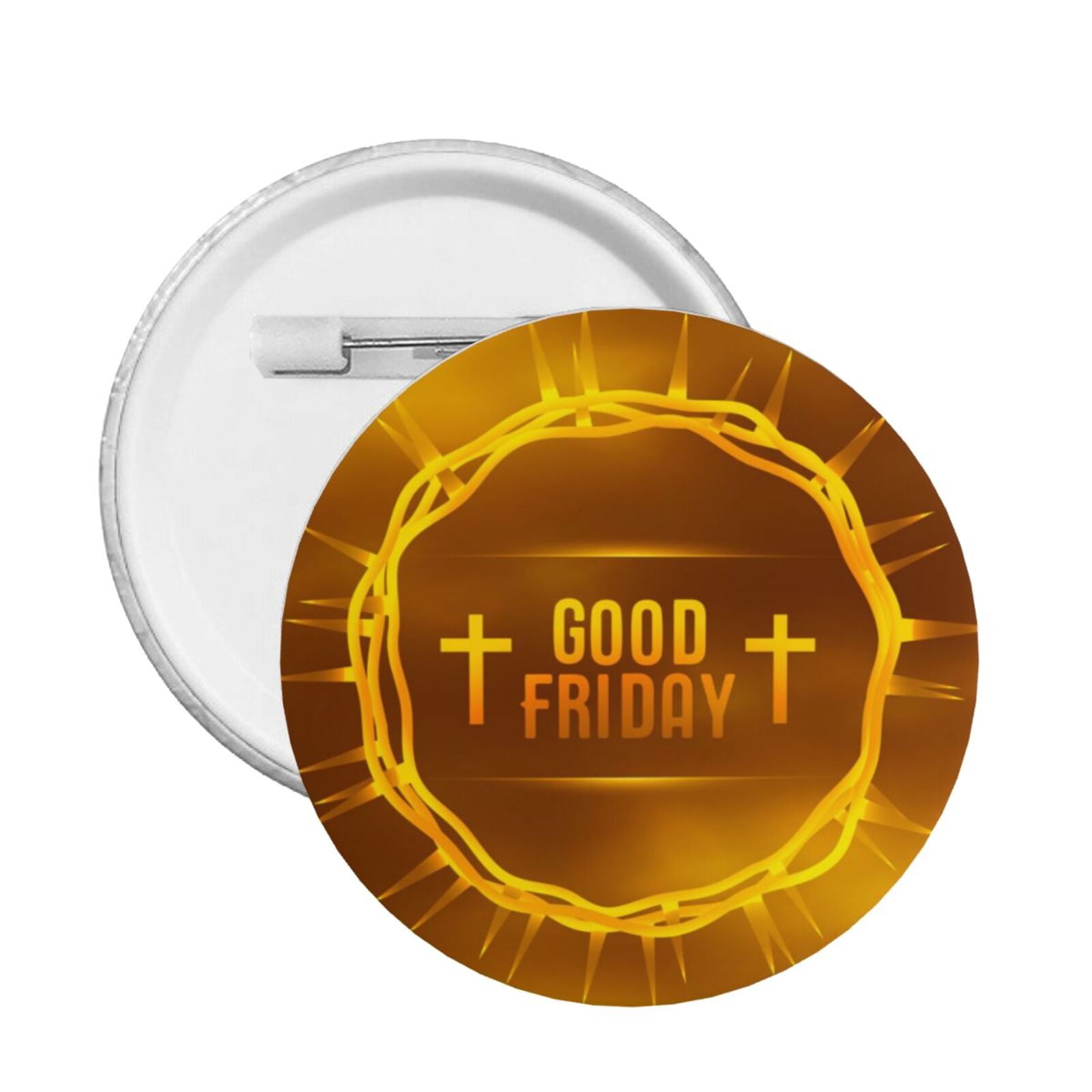 Good Friday 2024 Pin Button Badge, Personalised Button Metal Badge ...
