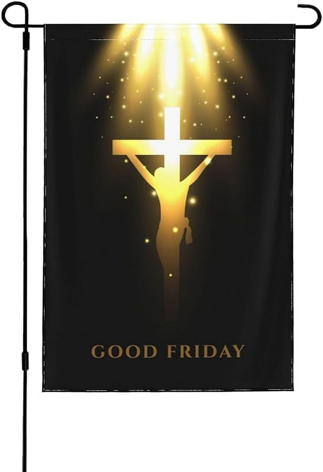 Good Friday Garden Flags 28 x 40 Inches Double-Sided Banner Yard Flag ...