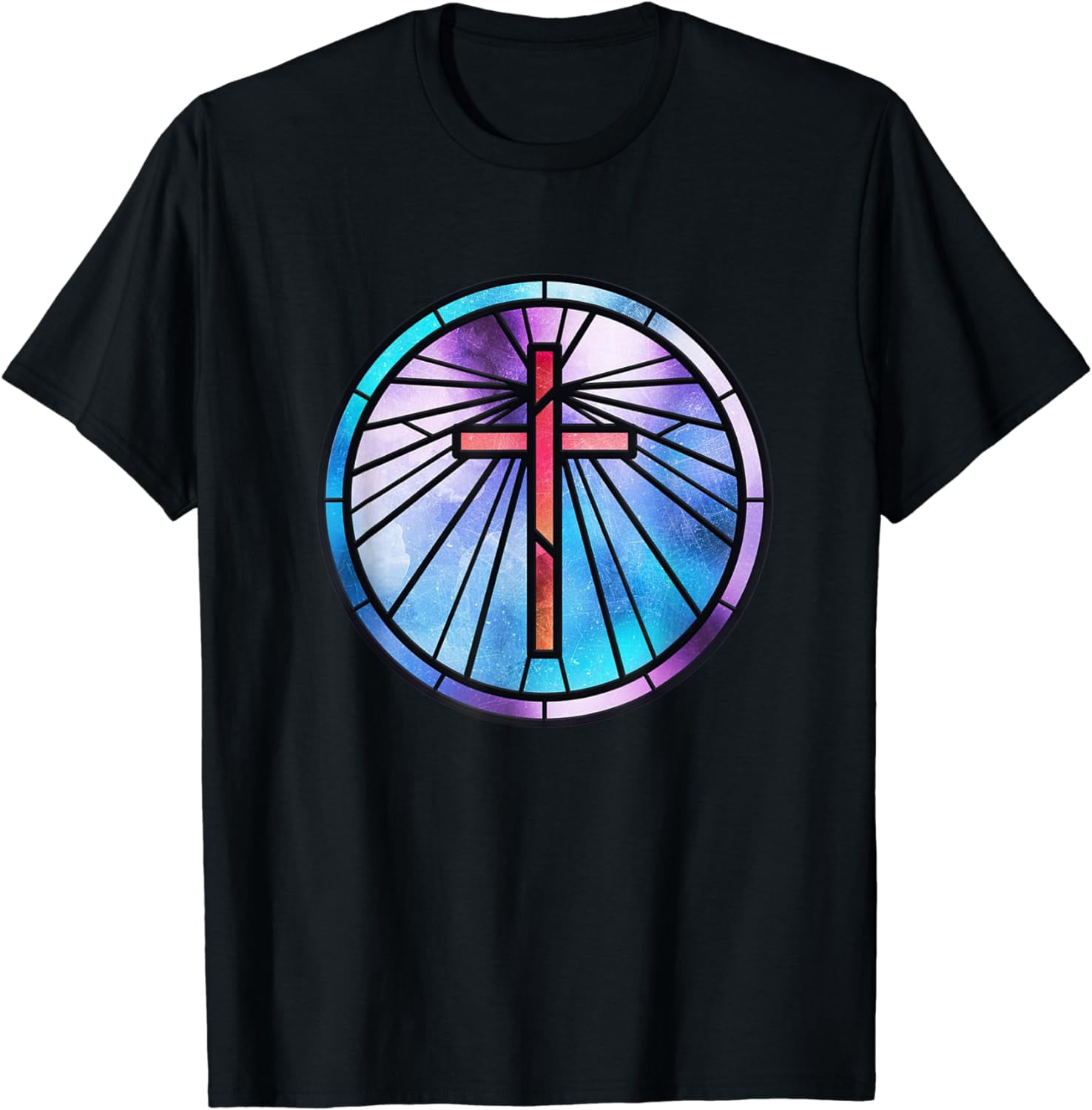 Good Friday stained glass cross T-Shirt - Walmart.com