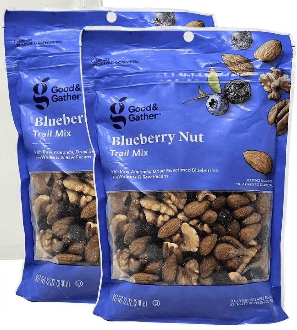 Good & Gather Blueberry Nut Trail Mix Snack Food, 12 Ounces, Pack of 2 ...