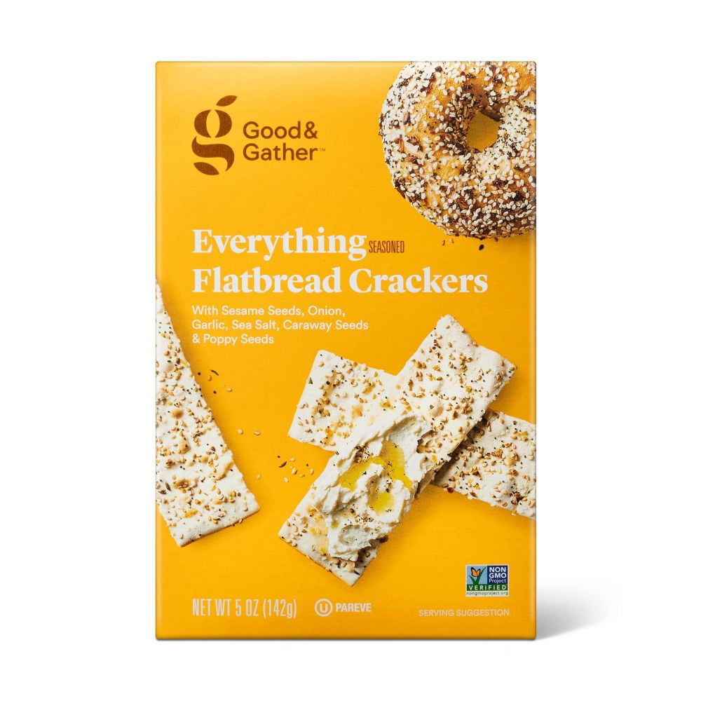 Good & Gather Flatbread Crackers Everything Seasoned 5oz - Walmart.com