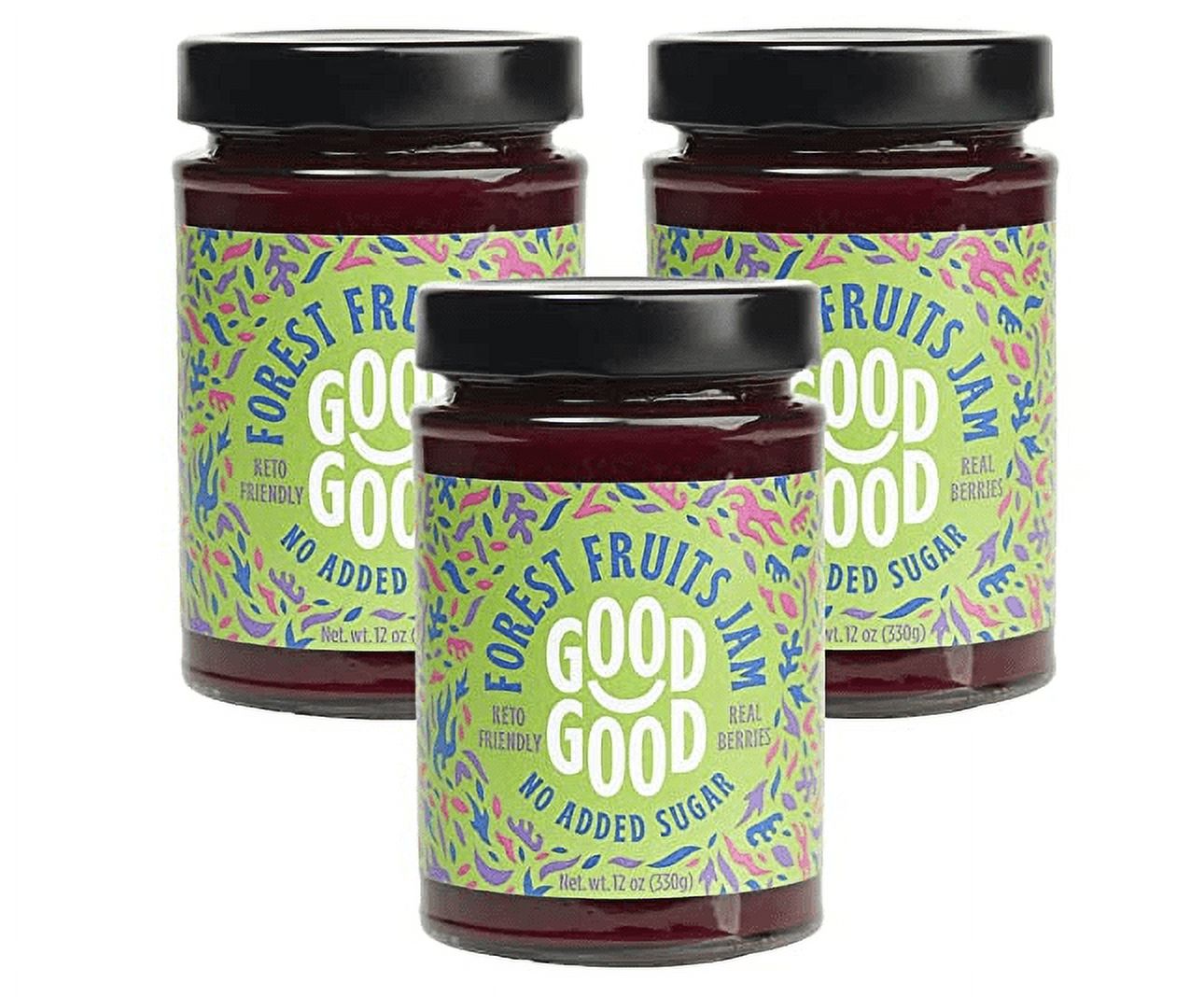 Good Good Forest Fruits Jam 12 oz - Keto Friendly - No Added Sugars (3 ...