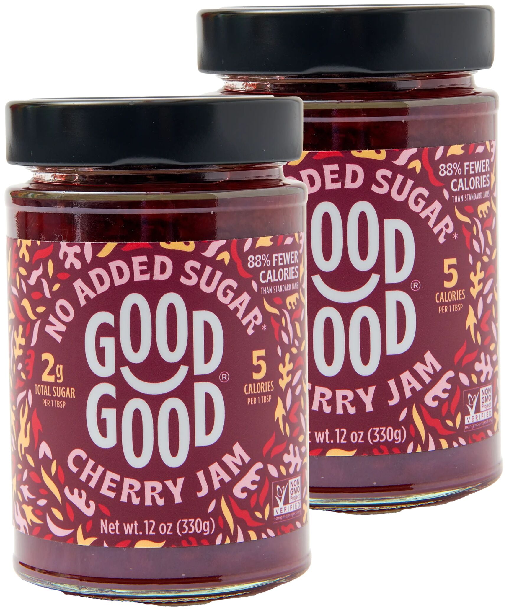 Good Good Keto Friendly Cherry Jam, 12 oz (2 Pack), Made with Natural ...