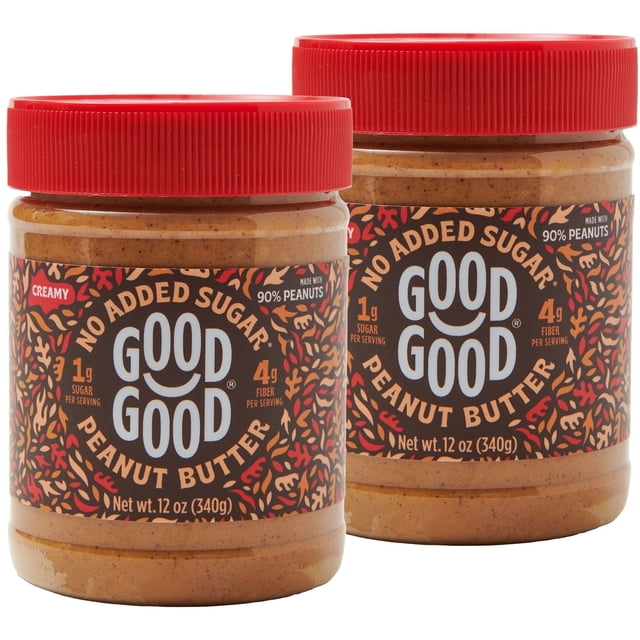 GOOD GOOD Creamy Peanut Butter, 12 oz (2 Pack) - Walmart.com