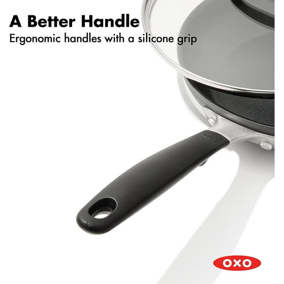 Good Grips 11" Frying Pan Skillet with Lid, 3-Layered German Engineered ...