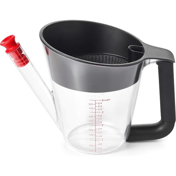 Good Grips 4-Cup Fat Separator, Clear – Kitchen Gravy and Oil Strainer ...