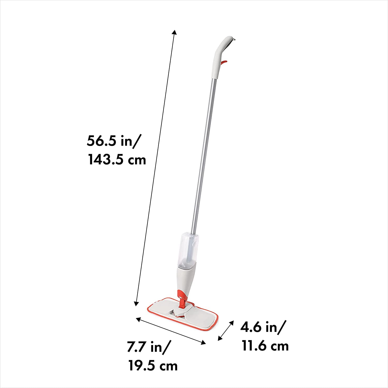Good Grips Microfiber Spray Mop with Slide-Out Scrubber, Red/White and ...