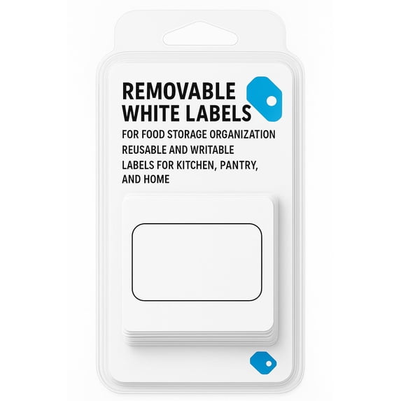 Good Grips POP Container Removable Labels, White, Reusable Writable ...