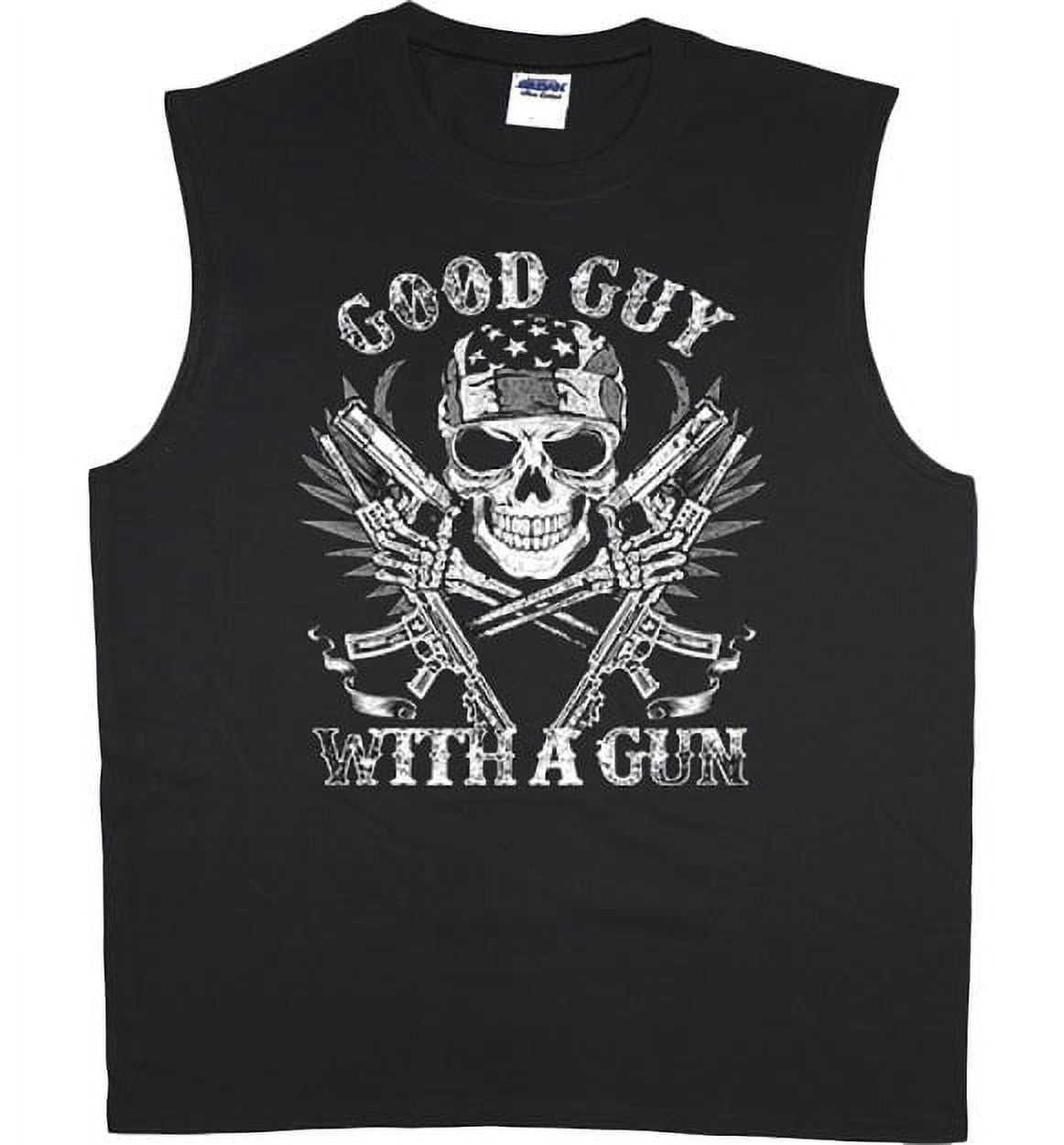 Good Guy Skull Sleeveless T-shirt Muscle Tee - Walmart.com