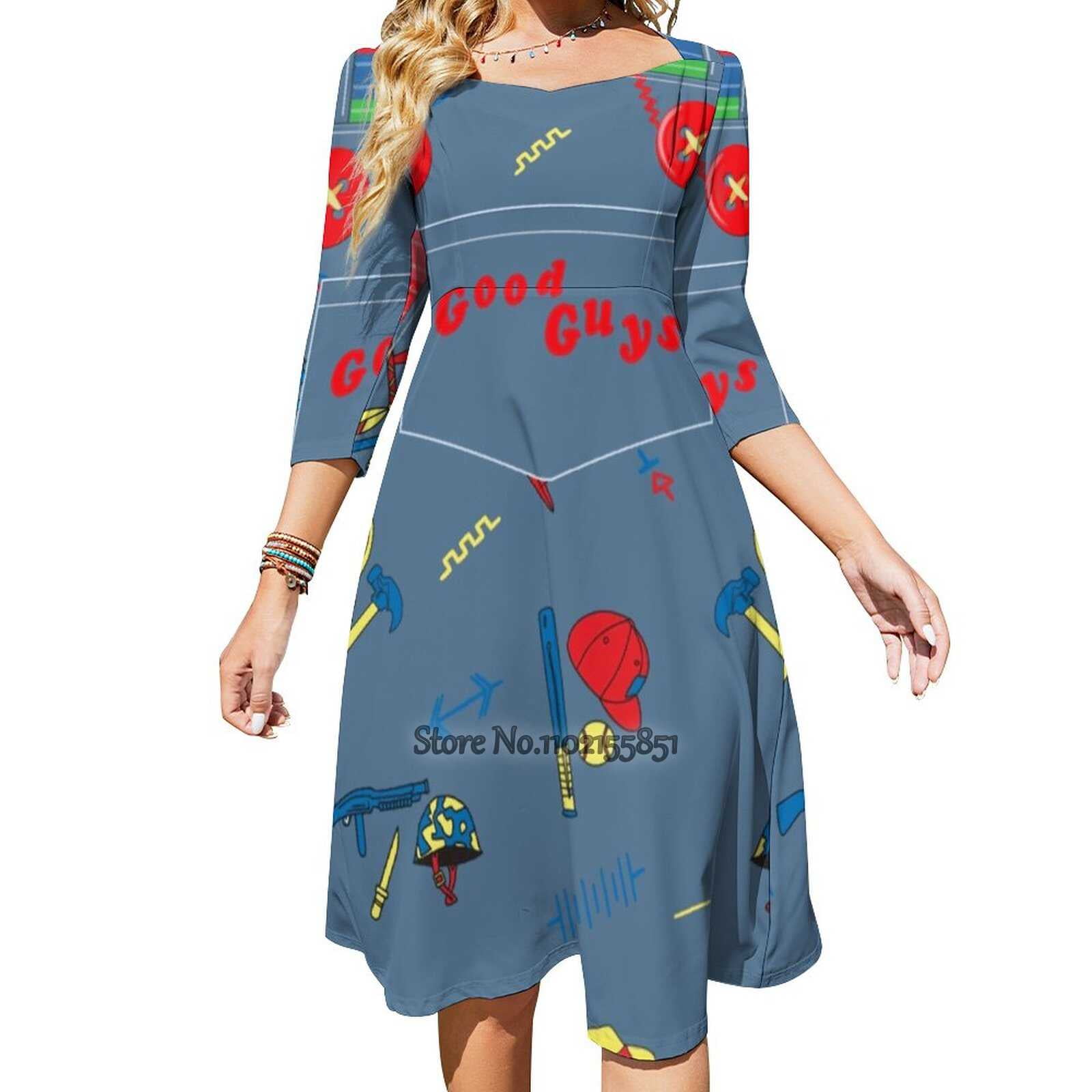 Good Guys Child'S Play Chucky - Killer Doll Overalls Square Neck Dress ...