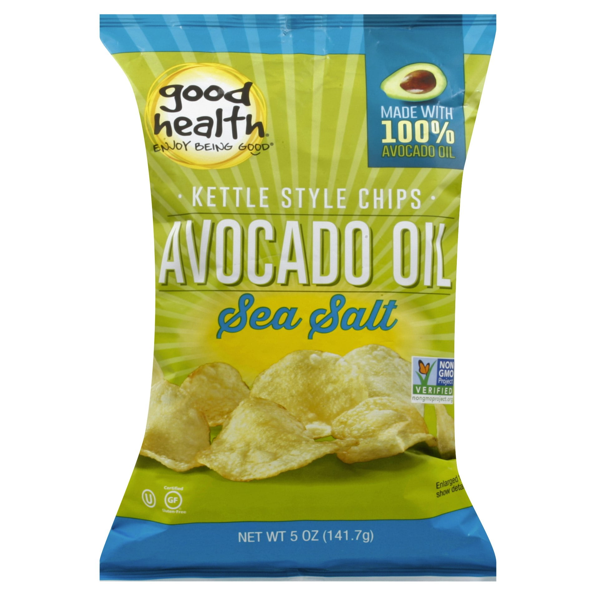 Good Health Avocado Oil Potato Chips Sea Salt 5 oz (Pack Of 12 ...