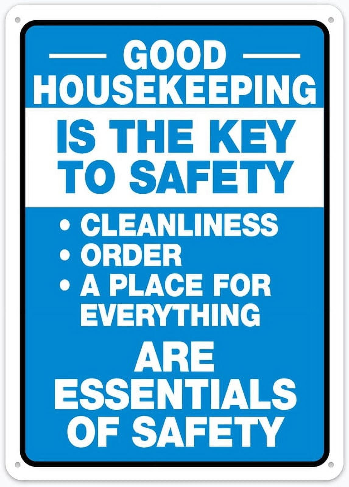 Good Housekeeping Is The Key To Safety Metal Tin Signs 12X8 Inch For ...