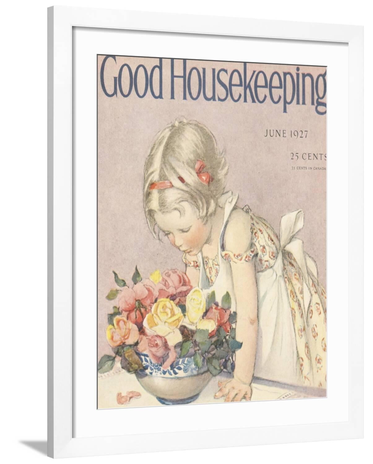 Art.com Good Housekeeping, June 1927 Art Print, White Frame Wall Art ...