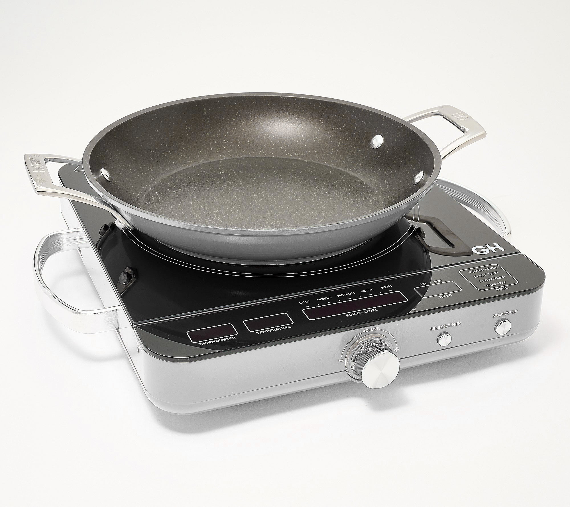 Restored Housekeeping Smart Induction Cooktop with Probe & 10" Pan Grey ...