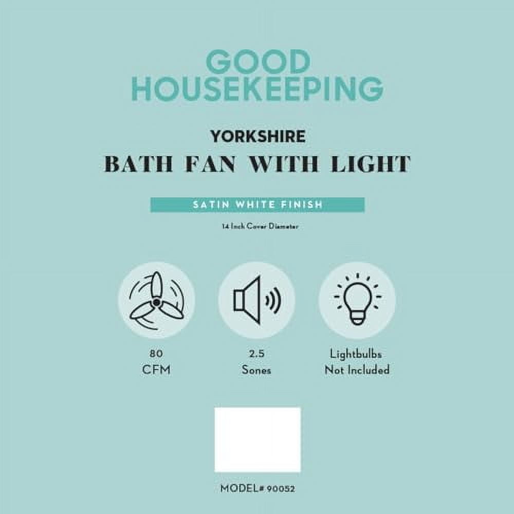 Good Housekeeping Yorkshire (90054) Decorative 80 CFM 2.5 Sones ...
