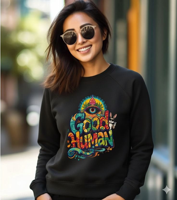 Good Human No Bad Bunnies Football Halftime Graphic SWEATSHIRT All Size ...