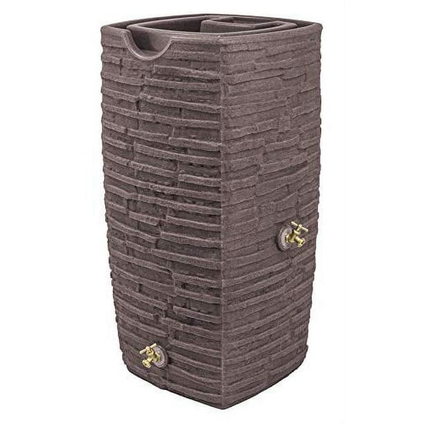 Good Ideas Impressions Riverwalk 50 Gallon Rain Saver - Red Brick ...