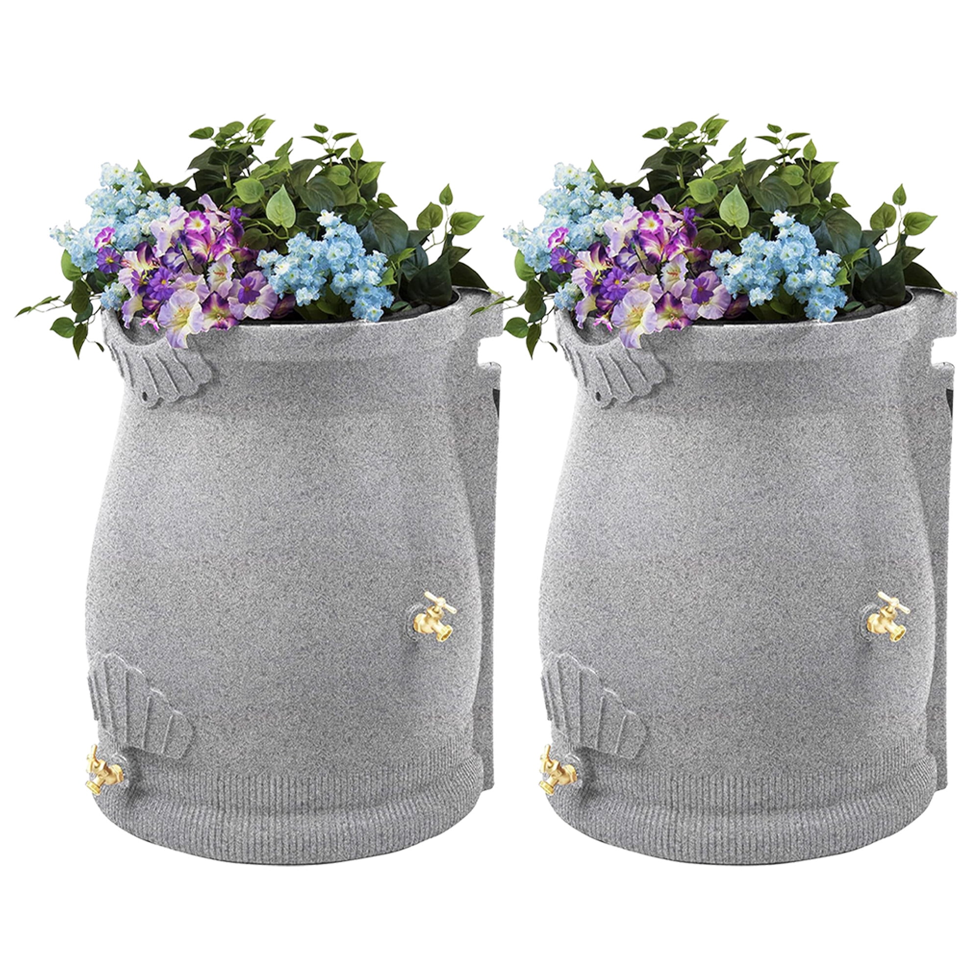 Free Shipping! Good Ideas 50 Gal Rain Barrel Urn, Durable Plastic ...