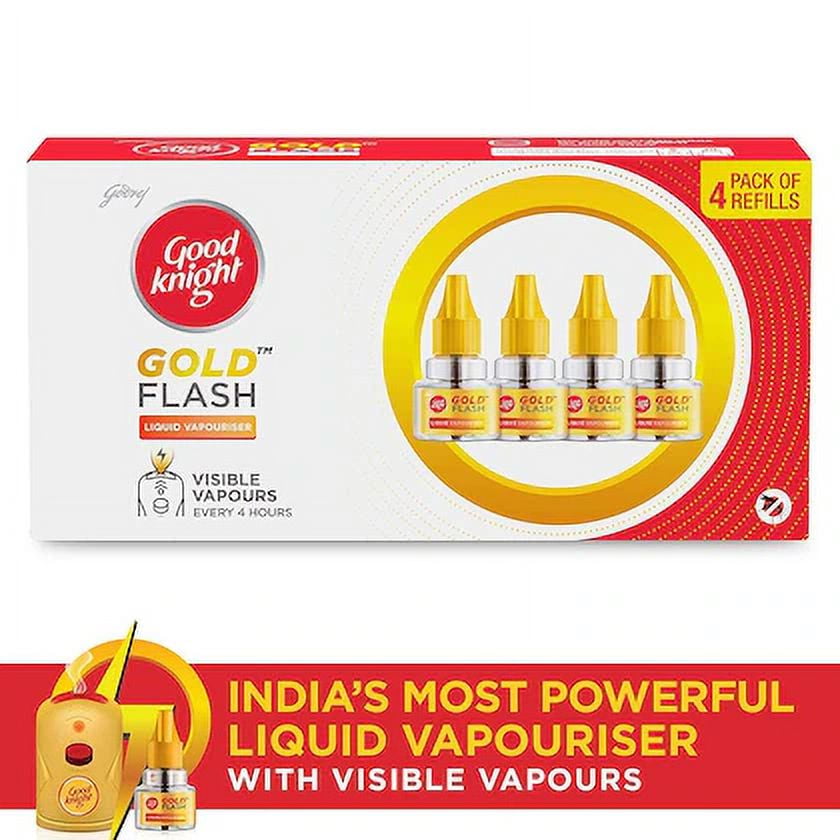 Good Knight Gold Flash Mosquito Repellent Refill 45 ml (Pack of 4 ...