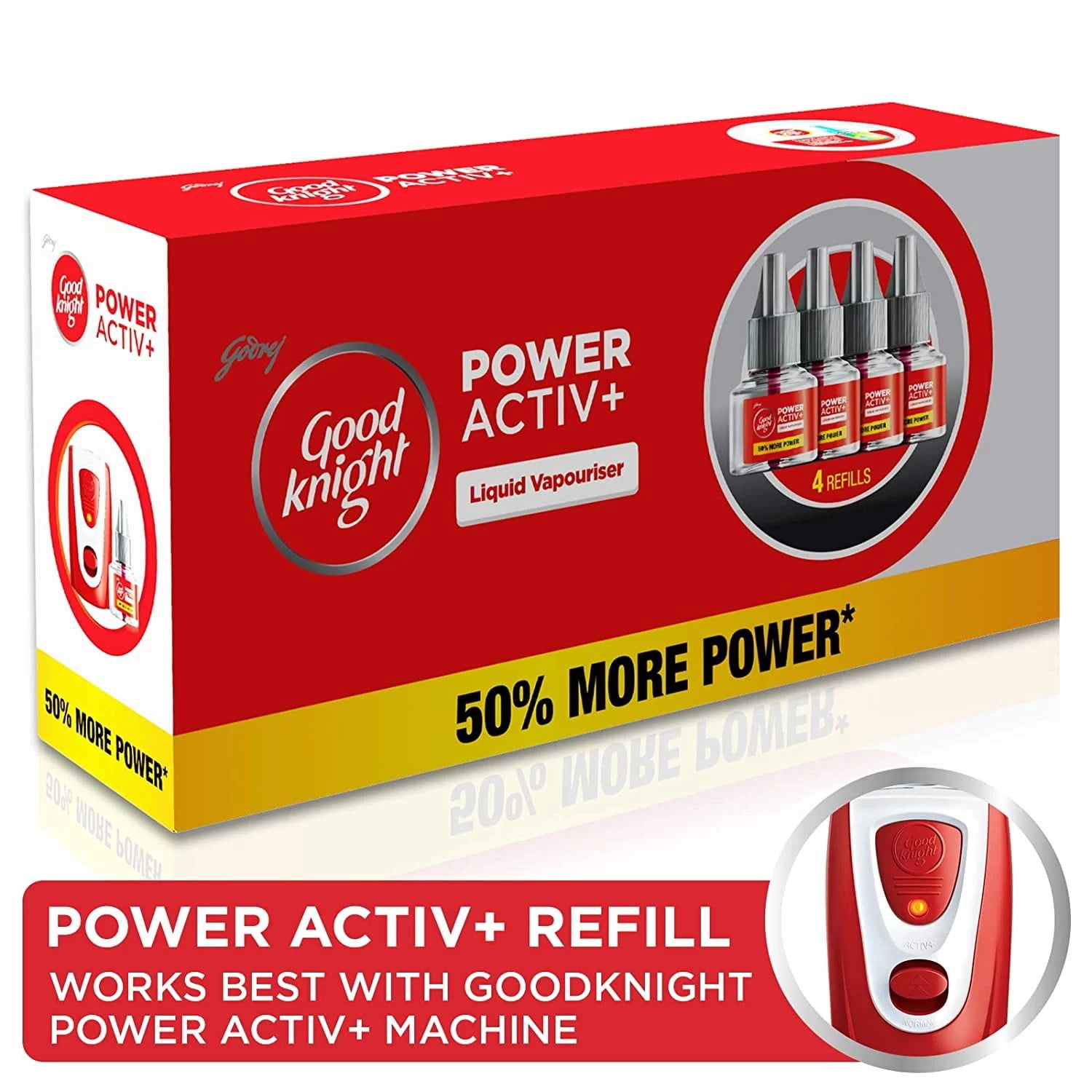 Good Knight power active + mosquito repellent vaporizer refill 4 ...