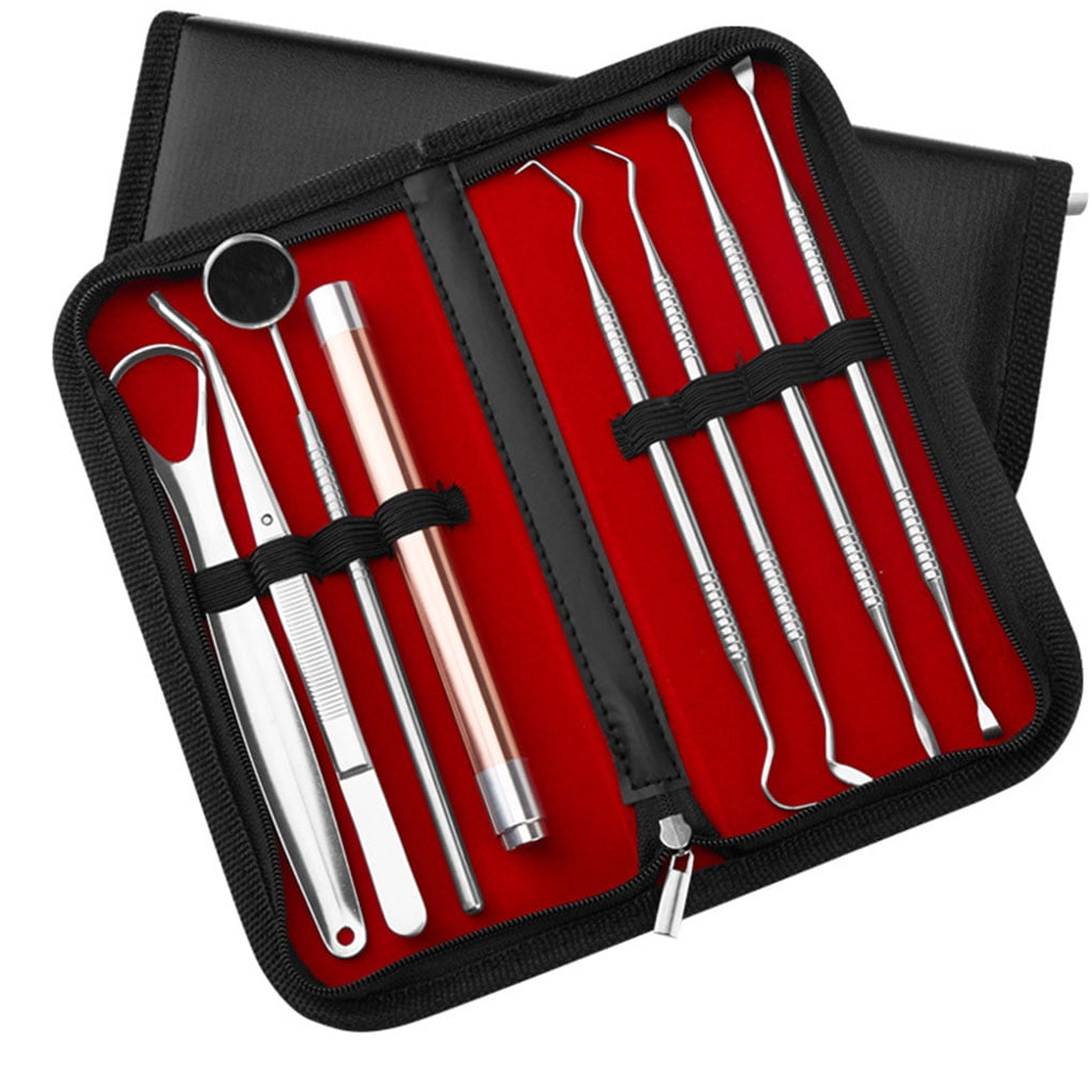 Good-Life 8pcs Oral Care Set: Tongue Scraper, Stainless Steel Dental ...