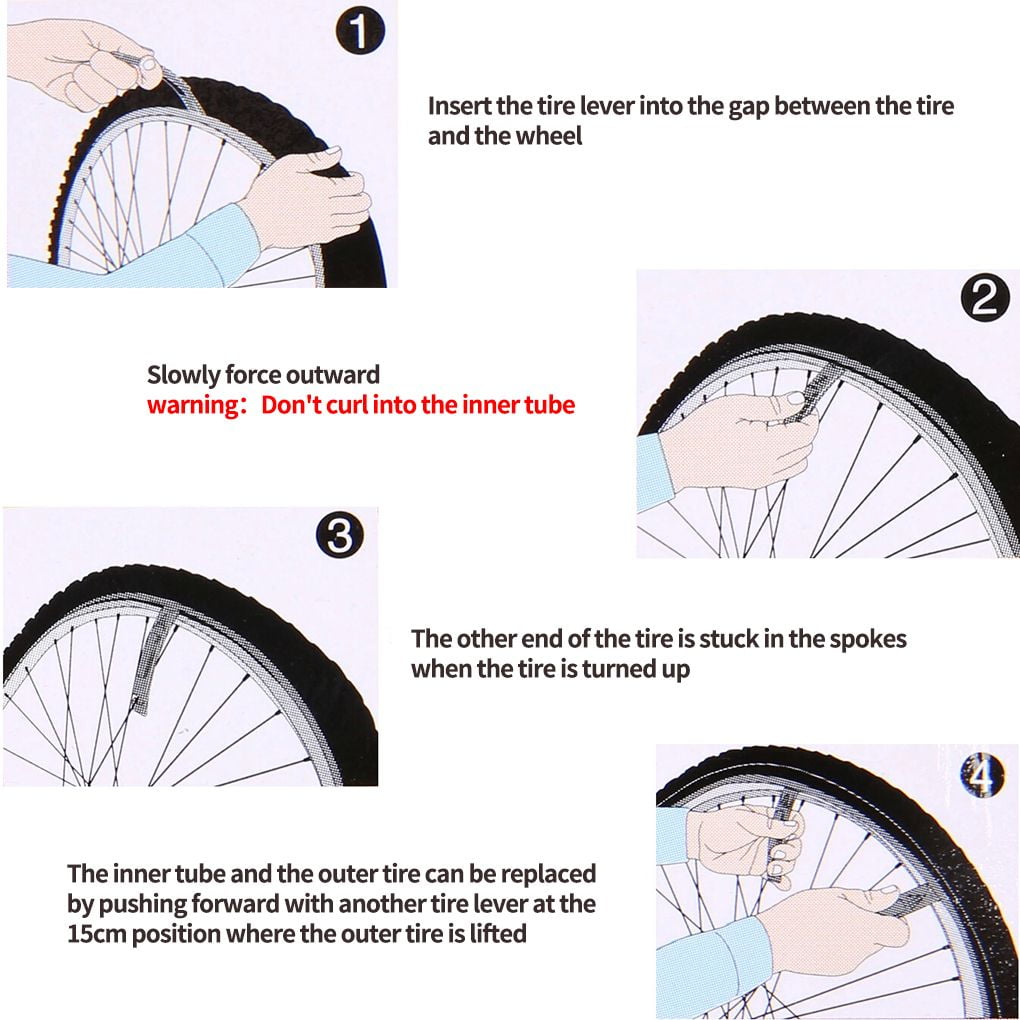 Good-Life Bicycle Tyre Pry Bar Cycling Tyre Lever Opener Carbon Steel ...