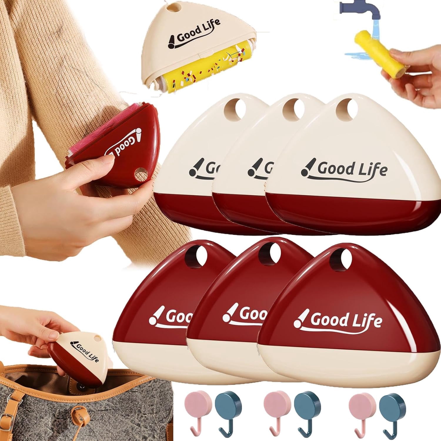 Good Life Lint Roller, Good Life Portable Lint Roller, Washable Lint ...