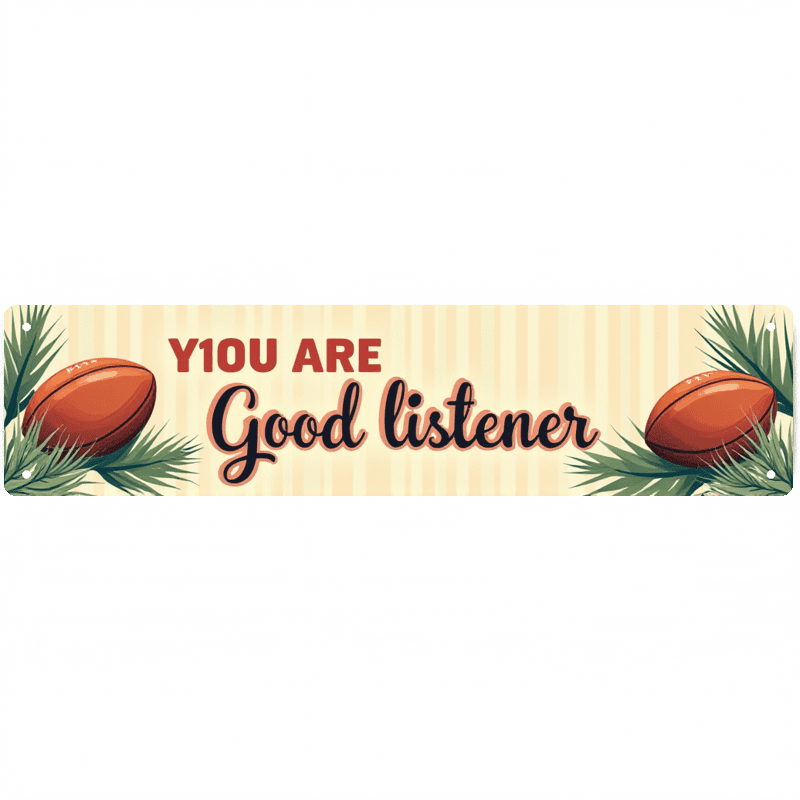Good Listener Tin Sign - 16x4 Inch - Great for Study, Lounge, Man Cave ...
