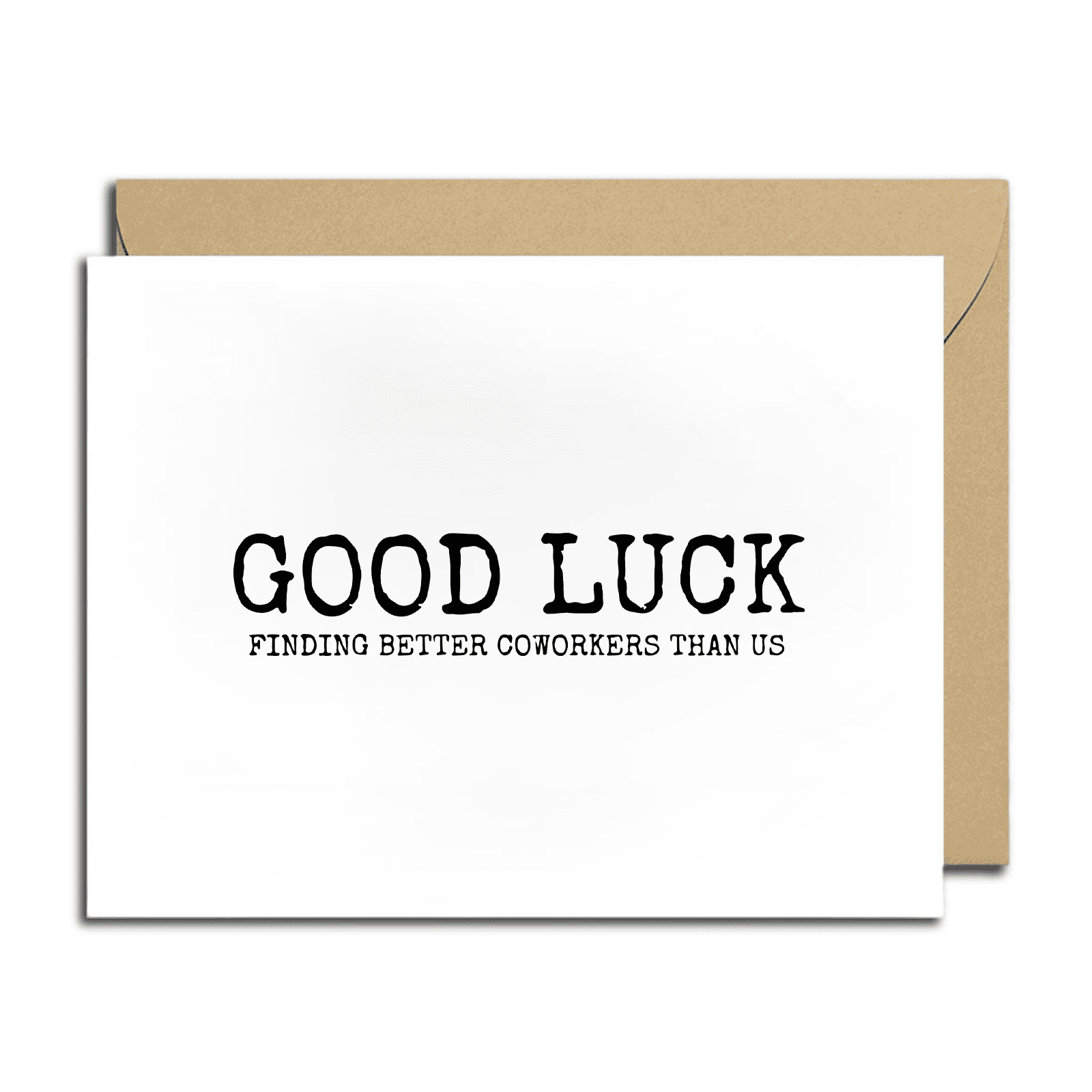 Good Luck Card – Humorous Farewell Card for Coworkers – "Good Luck ...