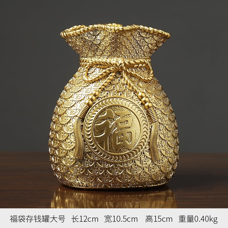 Good Luck Creative Golden Lucky Lucky Bag Opening Gift Desktop ...