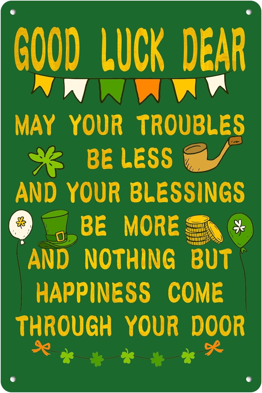 Good Luck Dear Tin Sign May You Be Better And Better Funny Chic Vintage ...