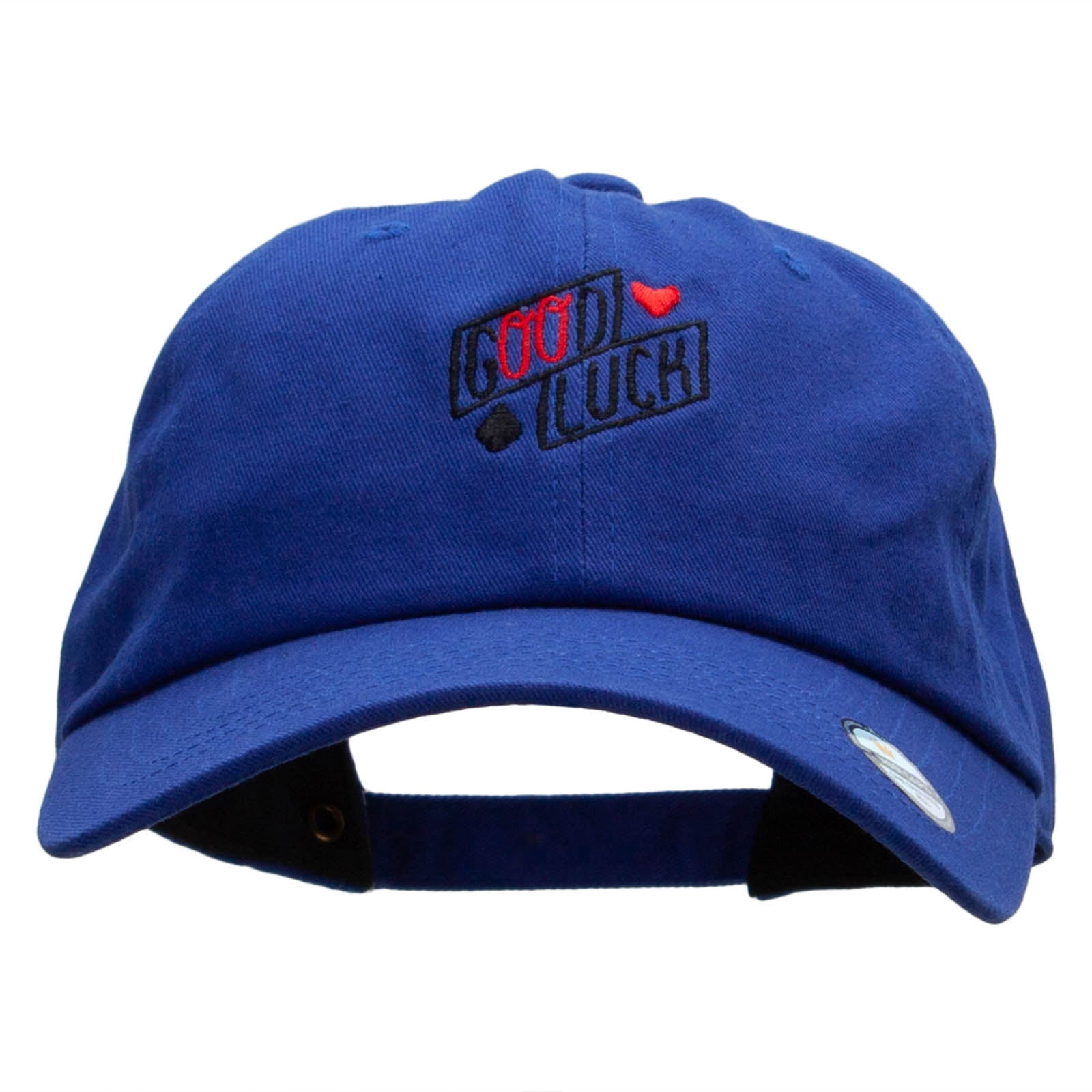 Good Luck Embroidered Washed Cap - Royal OSFM - Walmart.com