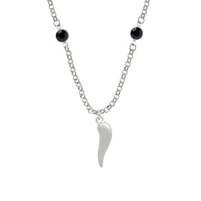 Good Luck Italian Horn Black Crystal Fiona Necklace - Walmart Business ...