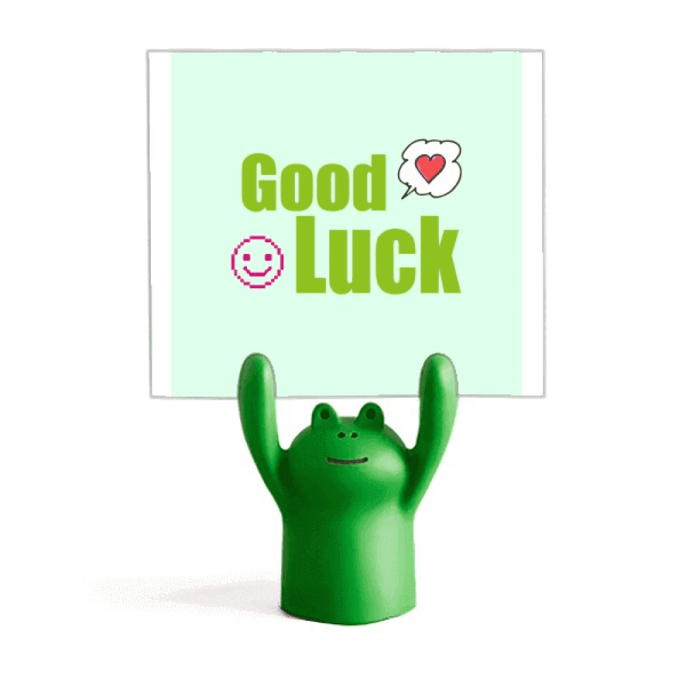 Good Luck Lovely Text Multicolor Memo Holder Cartoon Animal Frog Stand ...