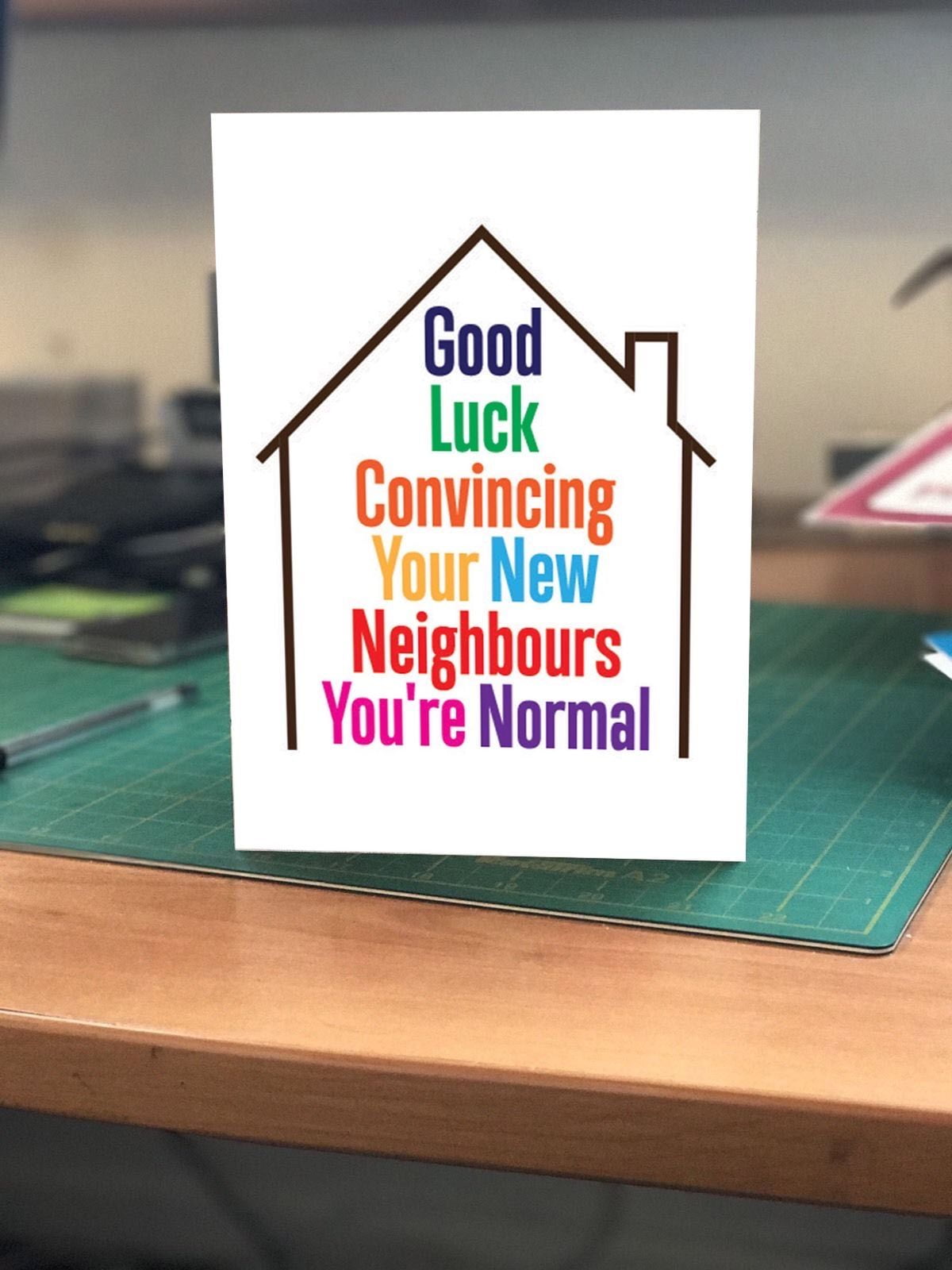Good Luck New Neighbors Card – Humorous Greeting for Housewarming ...
