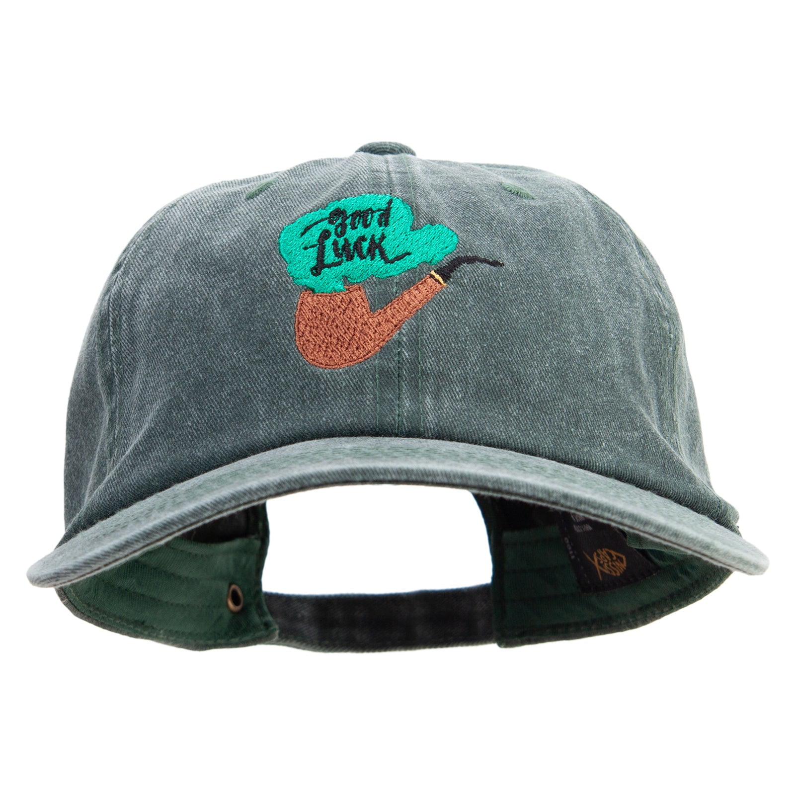 Good Luck Pipe Cotton Twill Premium Pigment Dyed Cap - Dk Green OSFM ...
