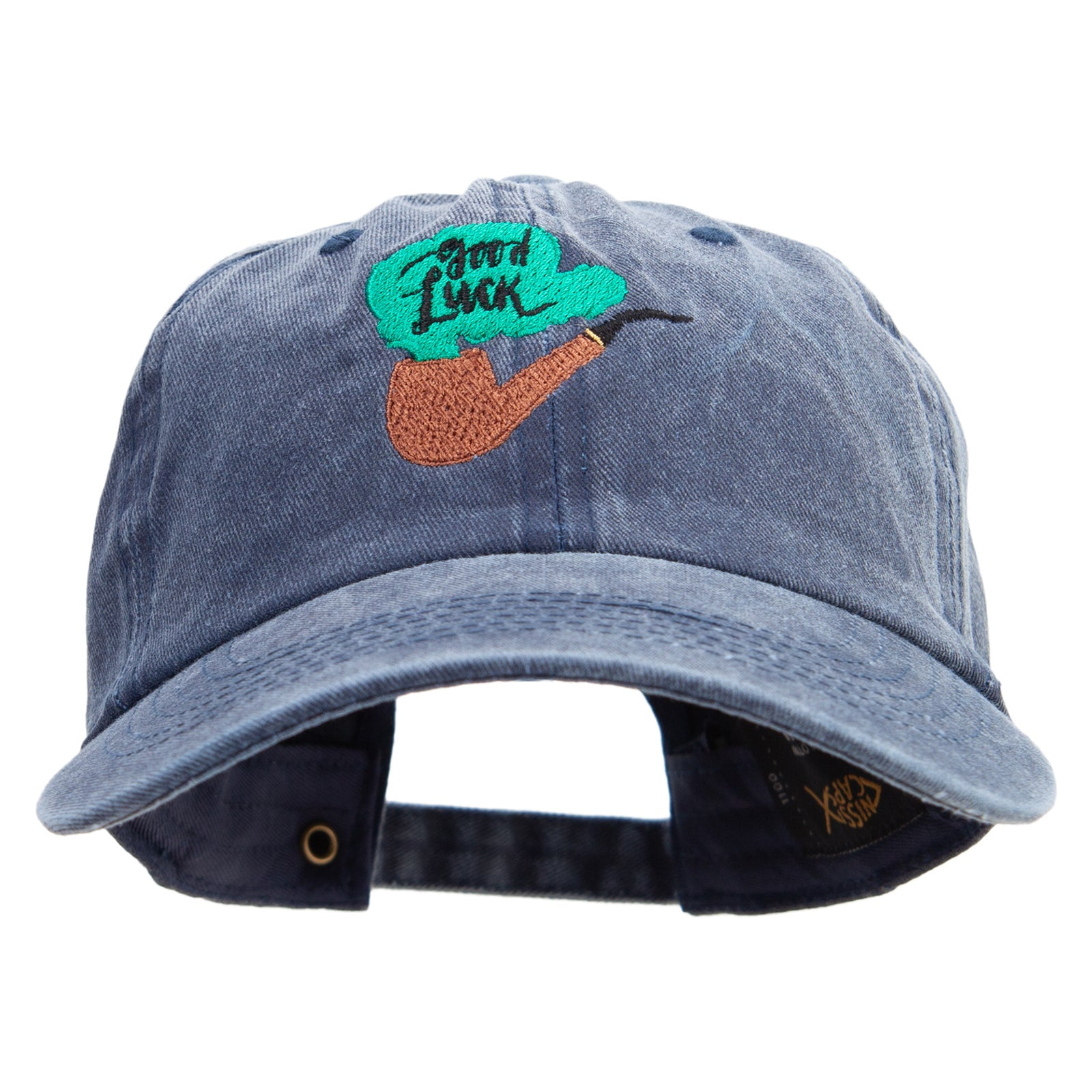 Good Luck Pipe Cotton Twill Premium Pigment Dyed Cap - Navy OSFM ...