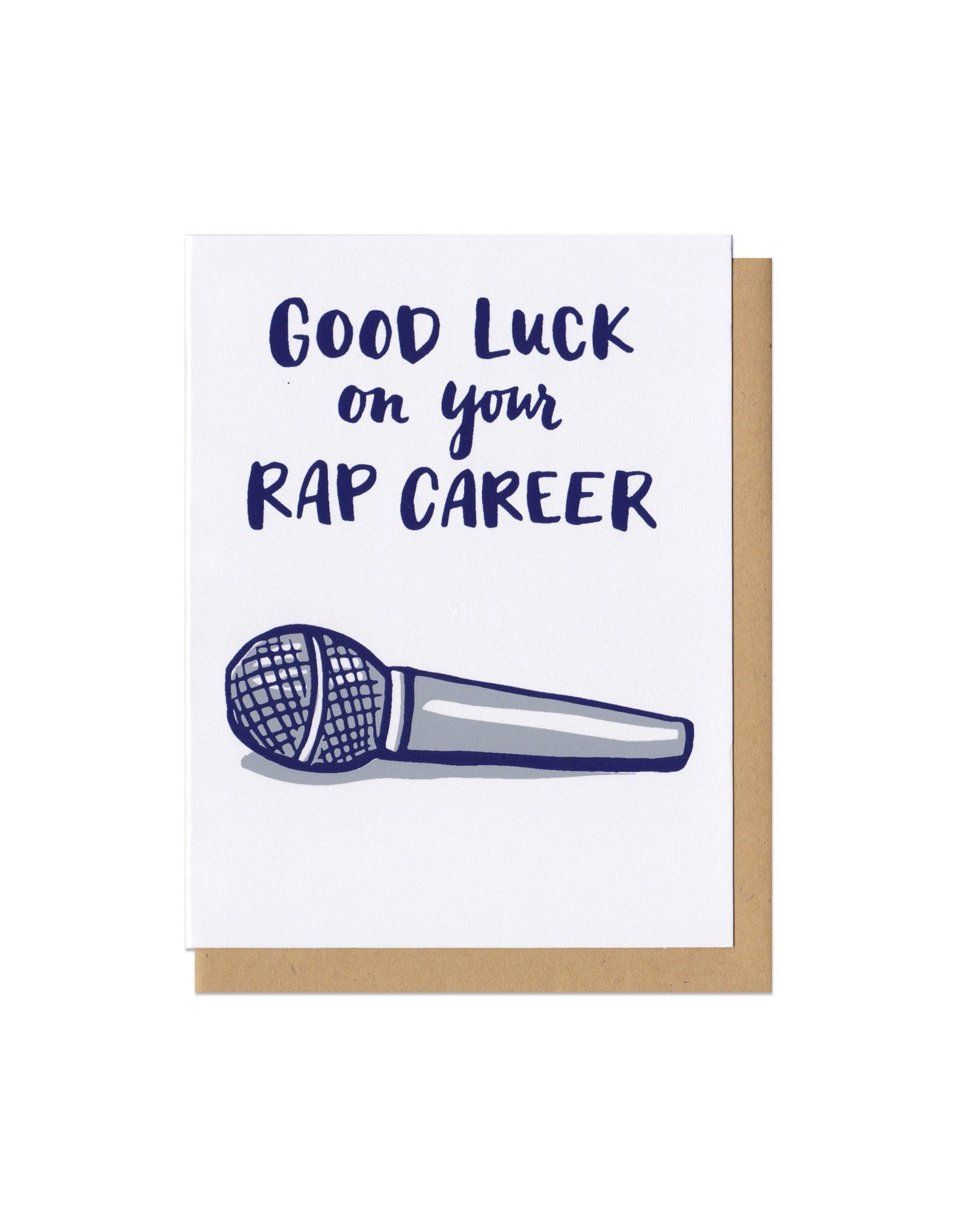 Good Luck on Your Rap Career Greeting Card – Fun Mic Design – Blank ...