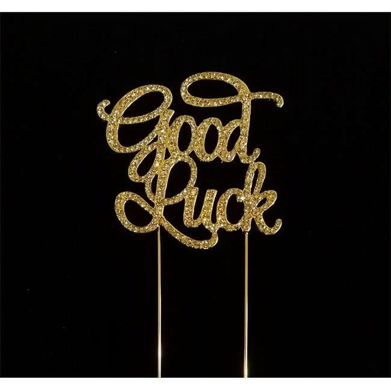 Good Luck Rhinestone Cake Toppers - Gold - Walmart.com