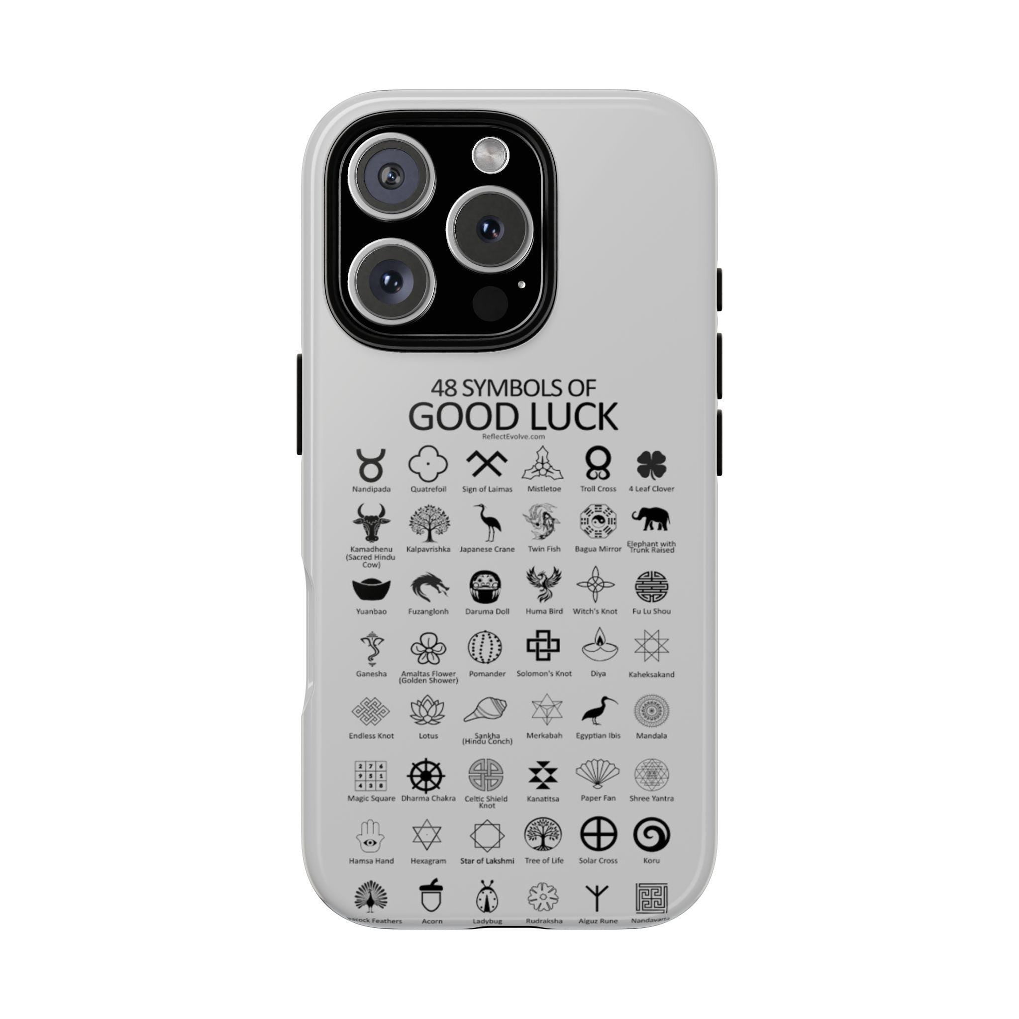 Good Luck Symbol Pattern Phone Case with Esoteric Design 17 11 12 13 14 ...