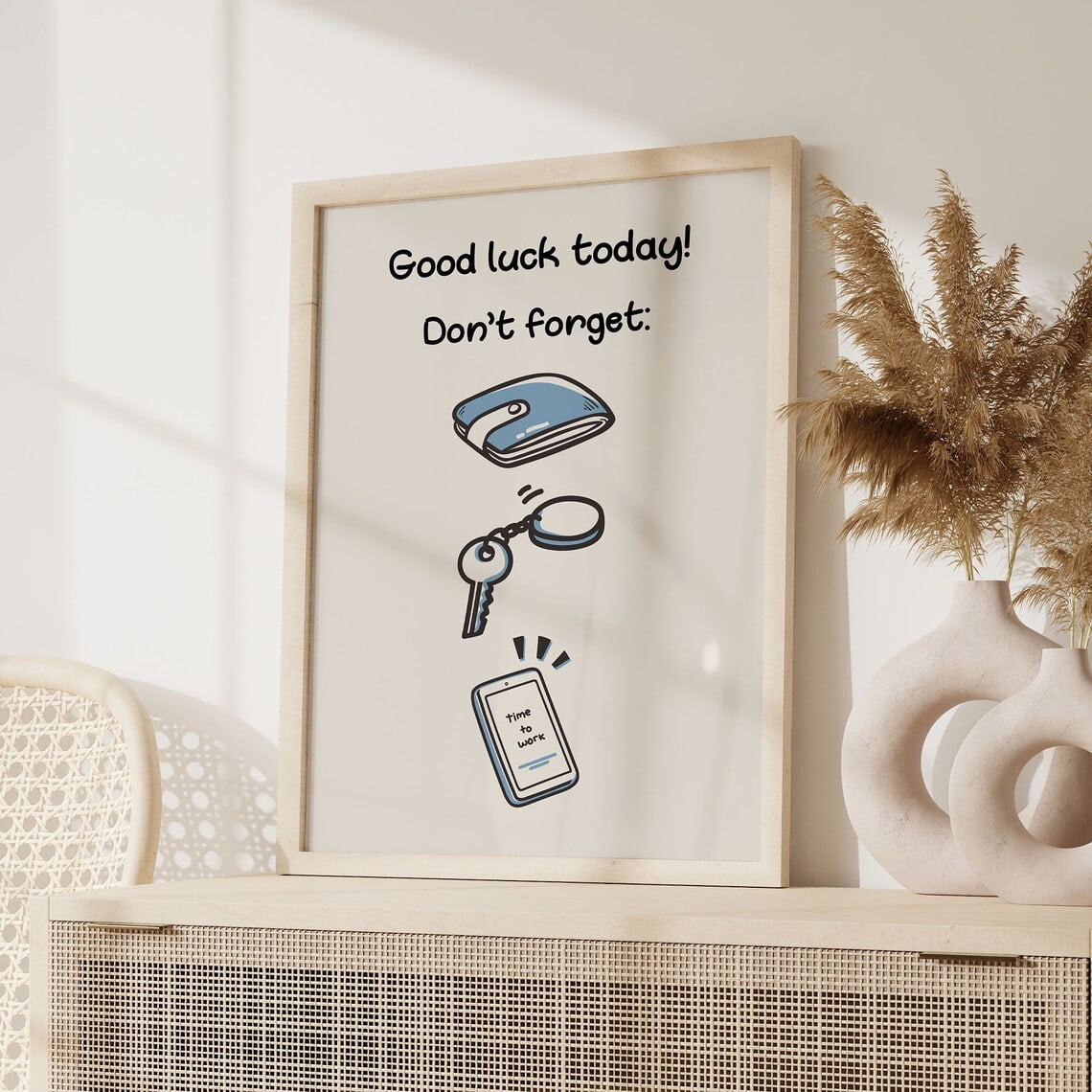 Good Luck Today Typography Poster, Maximalist Decor, Preppy Prints, Y2K ...