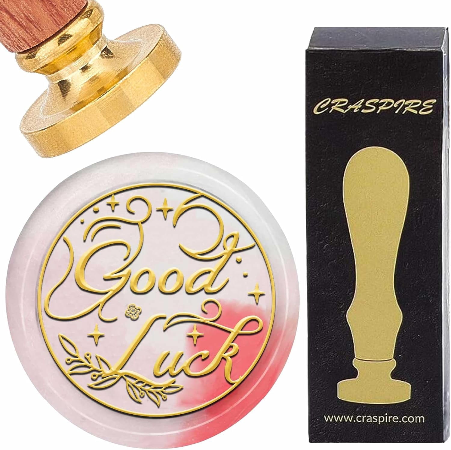 Good Luck Wax Seal Stamp Wedding Words Leaves Vinatge Sealing Wax ...