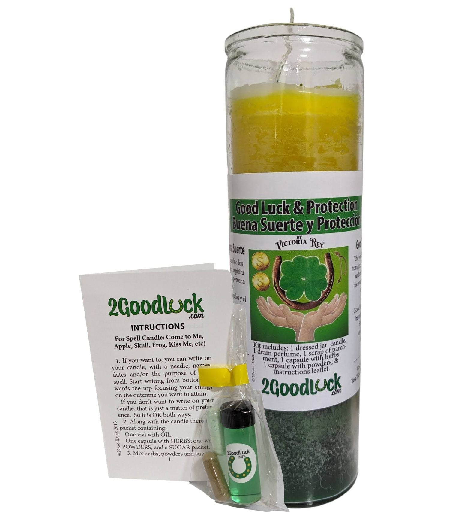 Good Luck and Protection Dressed Candle Kit - Buena Suerte y Proteccion ...